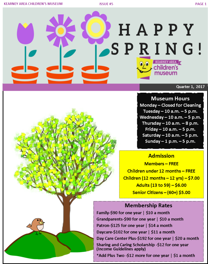Newsletters – Kearney Children's Museum